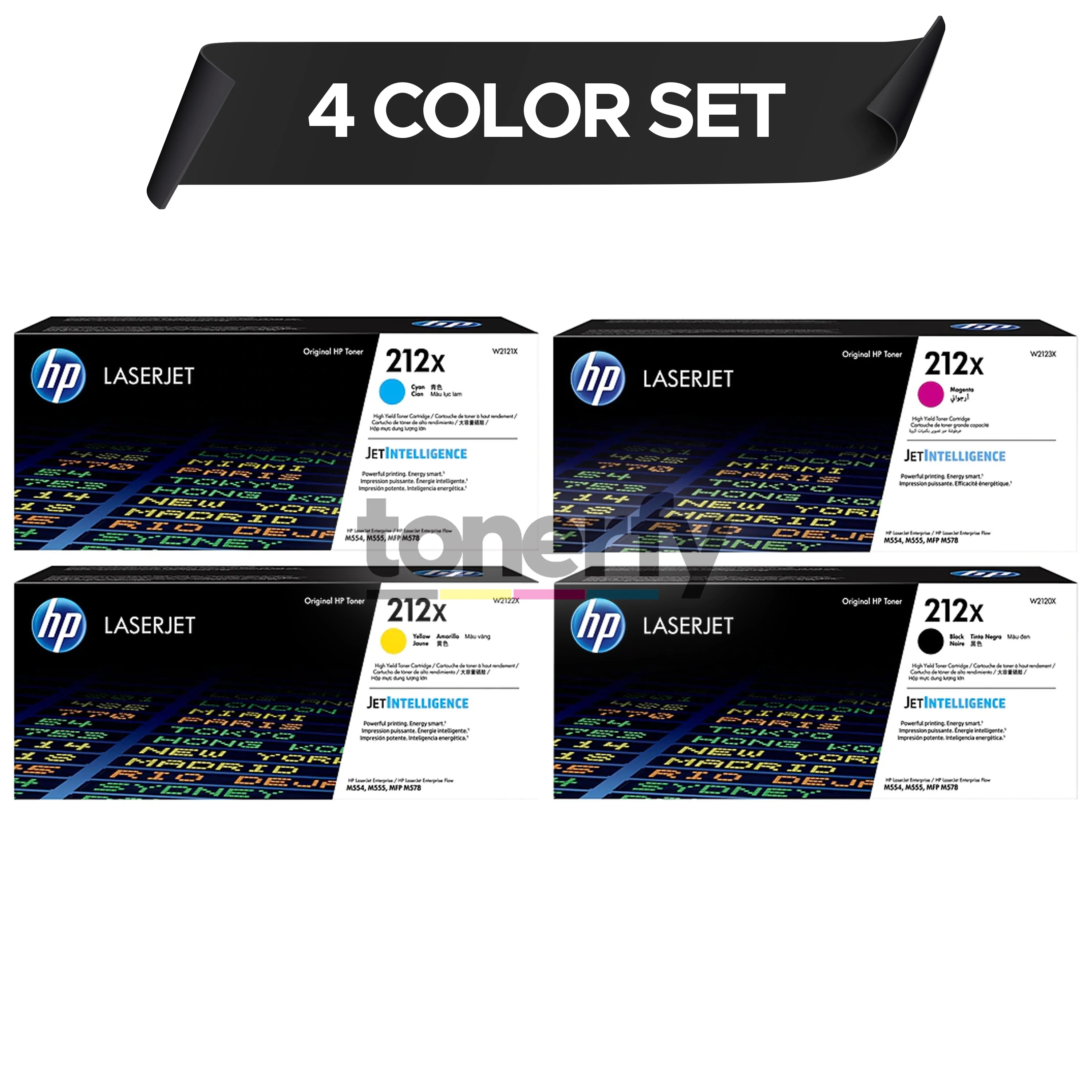 Genuine HP 212X, W2120X, W2121X, W2122X, W2123X, High Yield Toner Cart